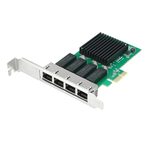 4 Port Network Card PCI Express X1 to RJ45 RTL8111H Chip 10/100/1000Mbps Gigabit Ethernet Lan ...