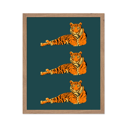 Poster Master Lying Tigers Poster - Retro Tiger Print - Groovy Art ...