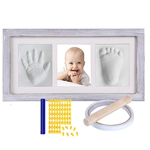 Baby Hand & Footprint Kit Box recin nacido en rstica Kit de fundicin de ...