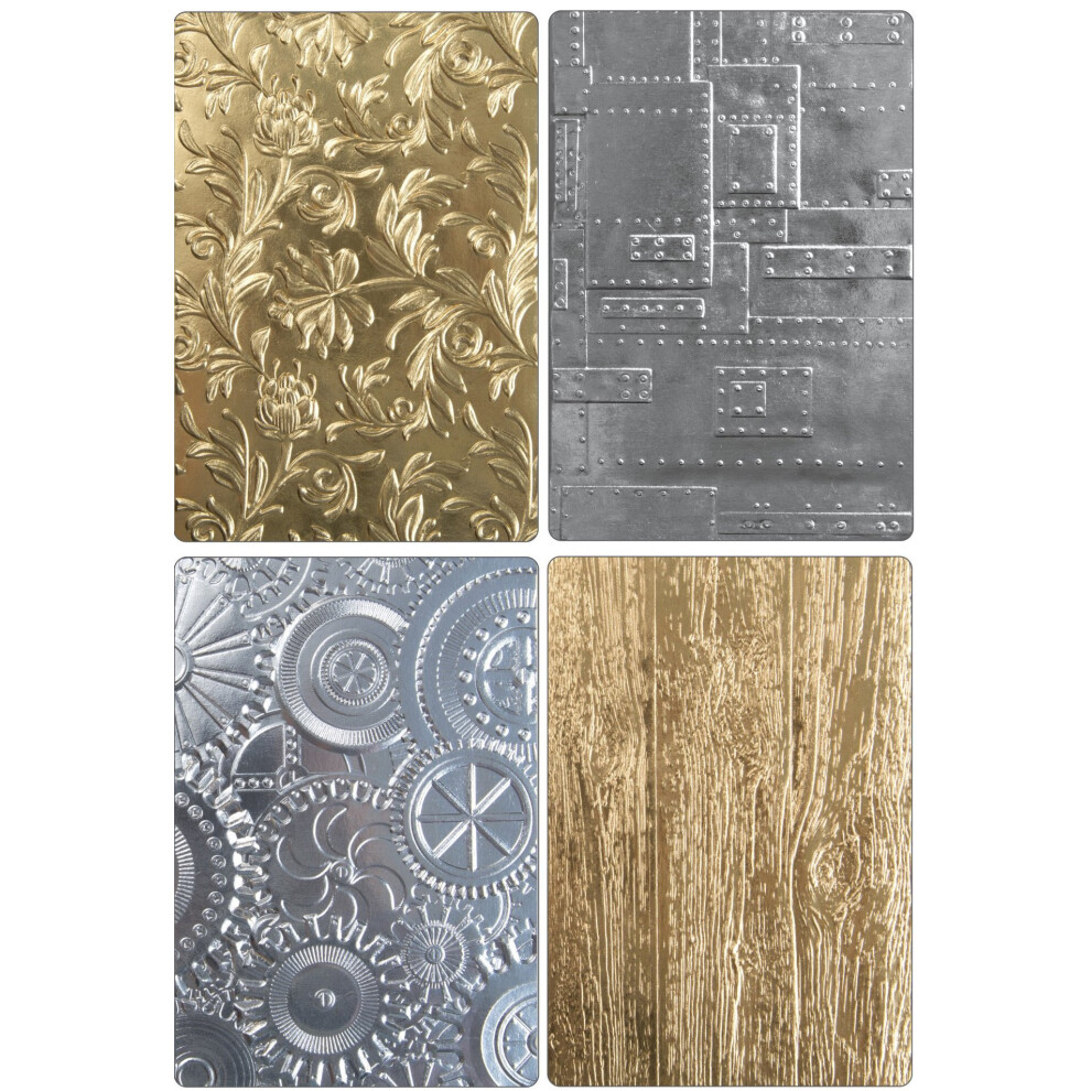 Carpetas de relieve con textura 3D y degradado de Tim Holtz - Botanical Lumber Mechanics and ...