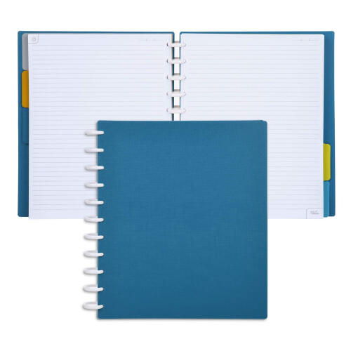 Talia Discbound Notebooks Planner Customizable (Deep Lake Blue Letter ...