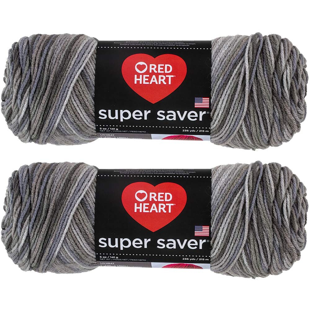 Bulk Buy: Red Heart Super Saver (2-Pack) (Dove 5 oz Each Skein) on OnBuy