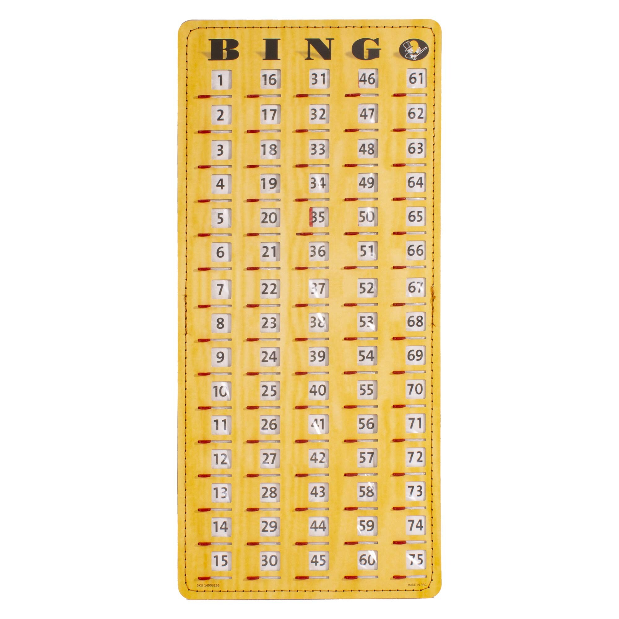 Carte de bingo Master MR CHIPS anti-bourrage avec fen tres coulissantes ...
