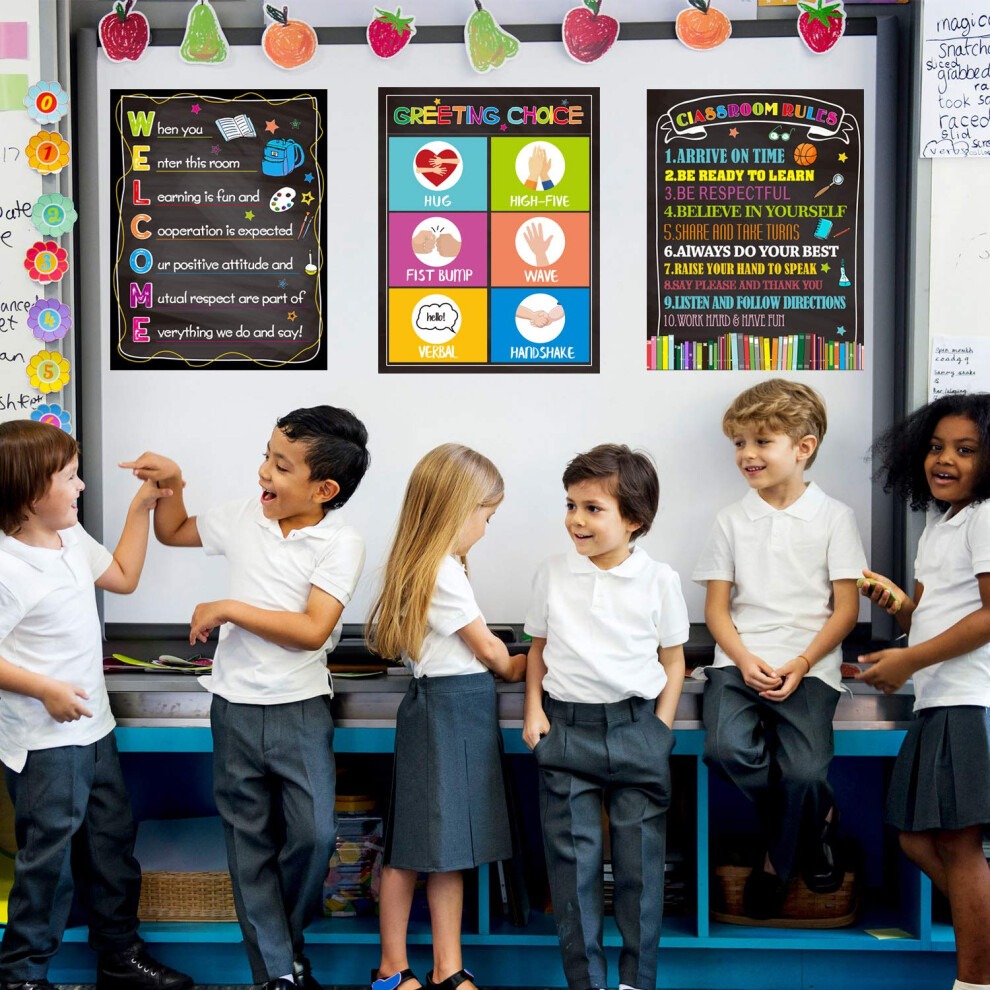 chiazllta Classroom Poster Set Decorations Welcome Back to School ...