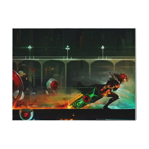 (TRANSISTOR=553) Canvas Print Framed DIY Install Kit- 16x20" Gamer Wall ...