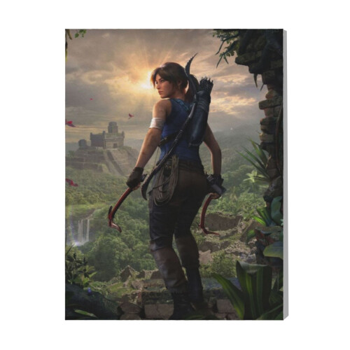 (Tomb Raider Lara Croft=4502) Canvas Print Framed DIY Install Kit ...