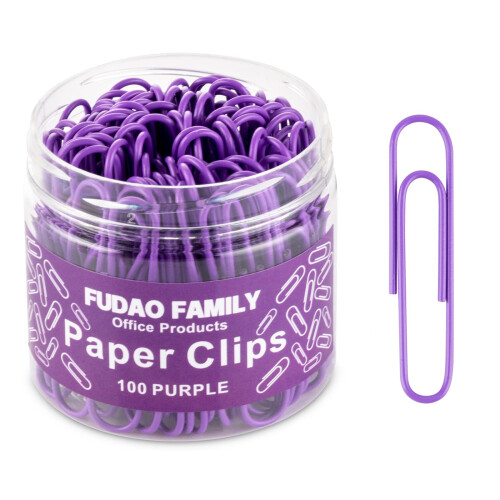 FUDAO FAMILY Jumbo Paper Clips 2 Inch Large Paper Clip 100 pcs ...