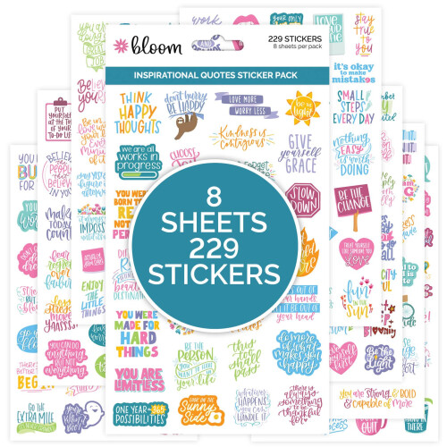 bloom daily planners Inspirational Motivational Quotes Planner Stickers ...