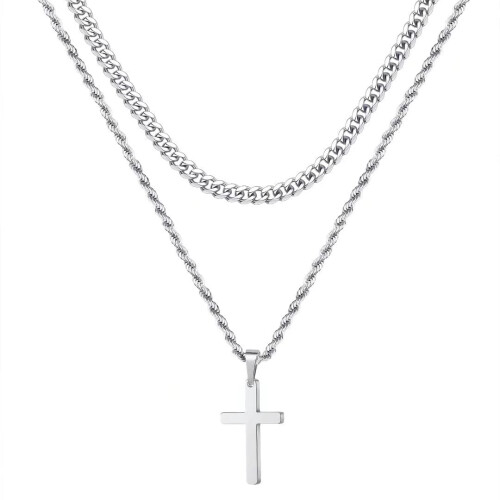 Ursteel Collana con Croce da Uomo Collane con Croce da Uomo Collana con ...