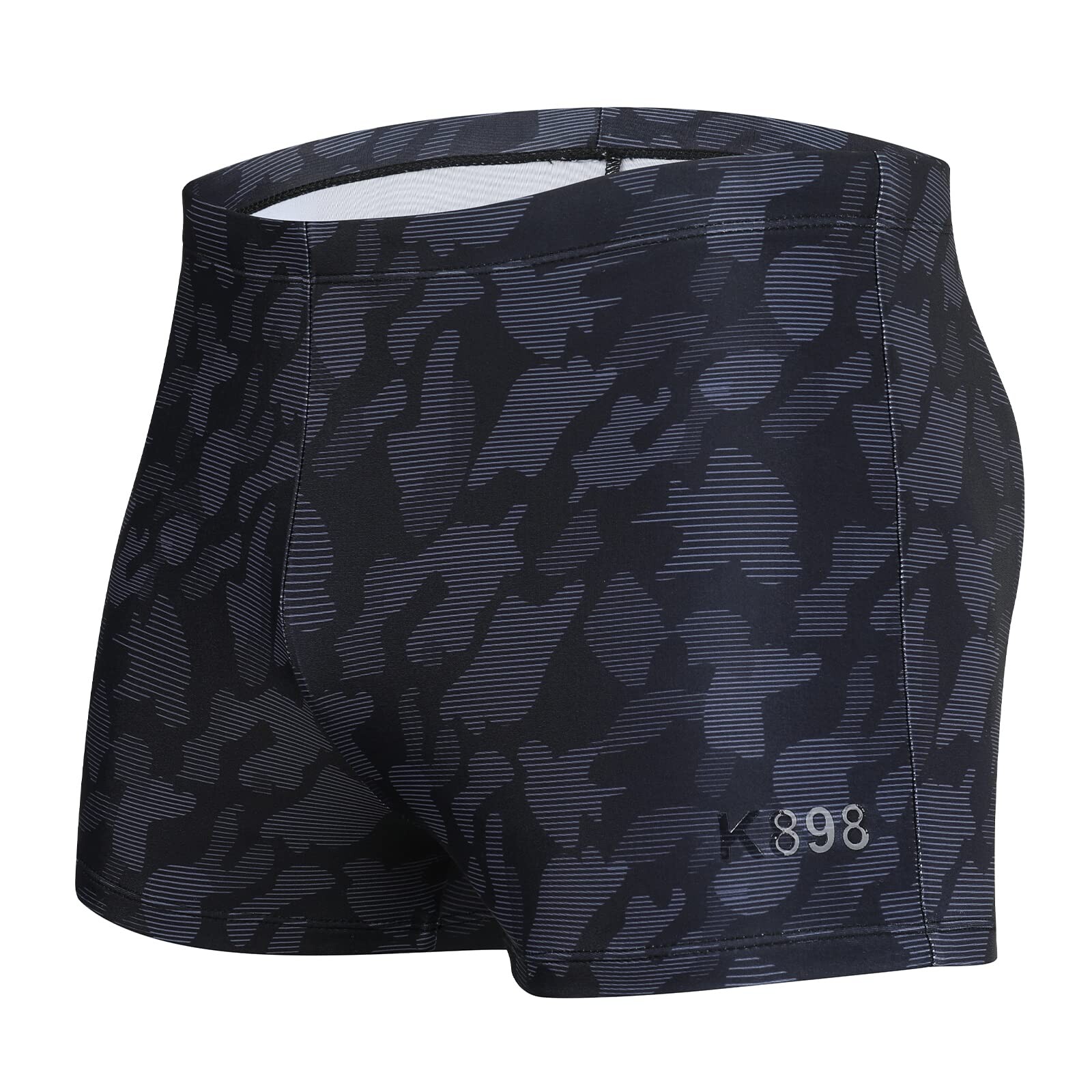 K898 Men's Square Leg Swimming Jammer Shorts UPF50+ Men Swimsuit Swim Jammers Fabric Shape ...