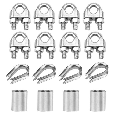 Abimars Wire Cable Clamps 3/8 304 Stainless Steel Wire Rope Clamp Cable ...