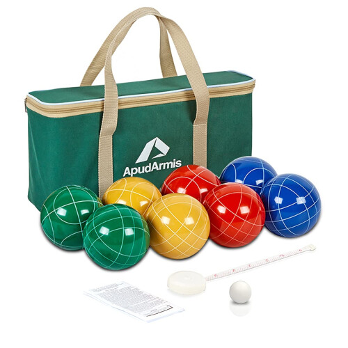 ApudArmis Bocce Balls Set, Utomhusfamiljspel för Bakgård/Gräsmatta ...