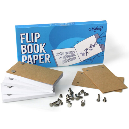 Blank Flip Book Paper with Holes - 240 Sheets 480 Pages Flipbook ...