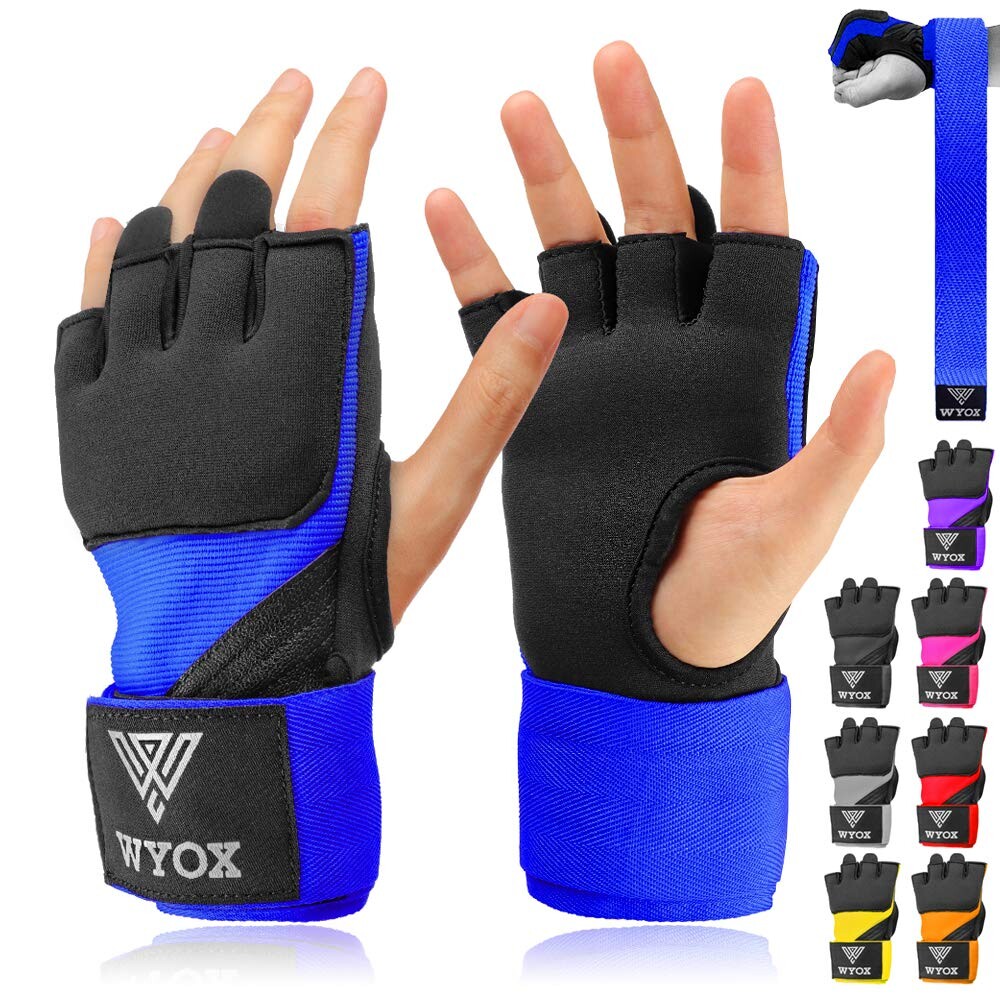Wyox Gel Quick Hand Wraps for Boxing MMA Kickboxing - EZ-Off & on ...