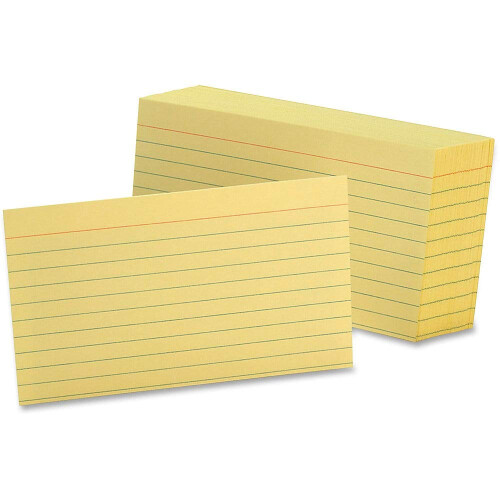 Tarjetas de ndice de color con rayas Oxford, 7,6 x 12,7 cm, color ...