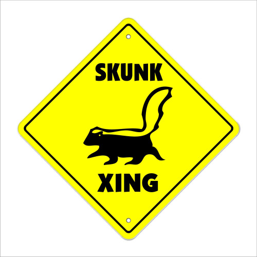 Skunk Crossing Sign Zone Xing | Indoor/Outdoor | 12"""" Tall Plastic ...