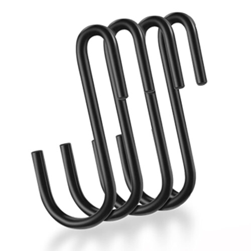 Gutapo 24 Pack Black S Shaped Hooks Small Hanging Hangers for Bathroom ...