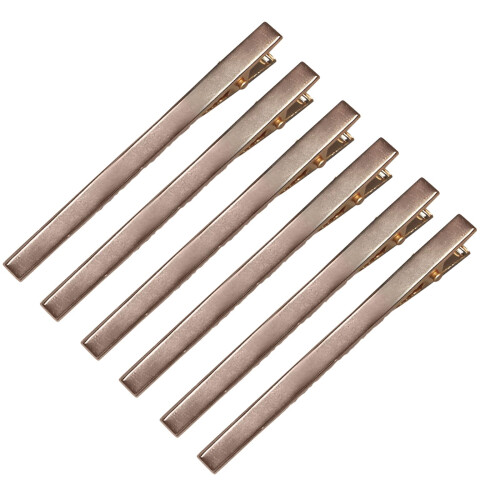 6 pinzas para el pelo de 7,6 cm con forma de pico de pato y pinchos met ...