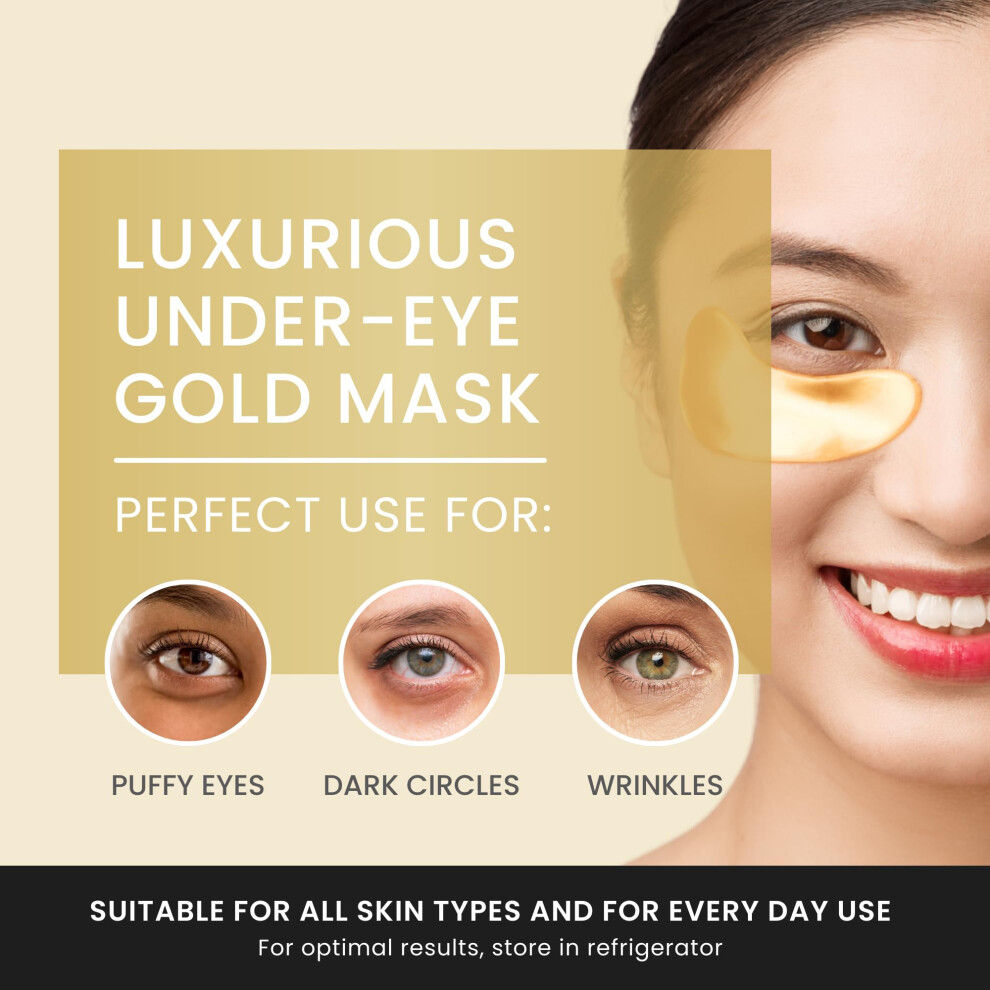 Patchs sous les yeux en or 24 carats Masque pour les yeux sous les ...