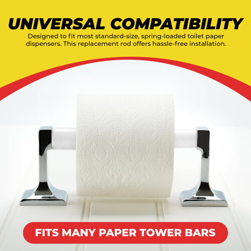 Qualihome White Universal Plastic Spring Loaded Toilet Paper Roll ...