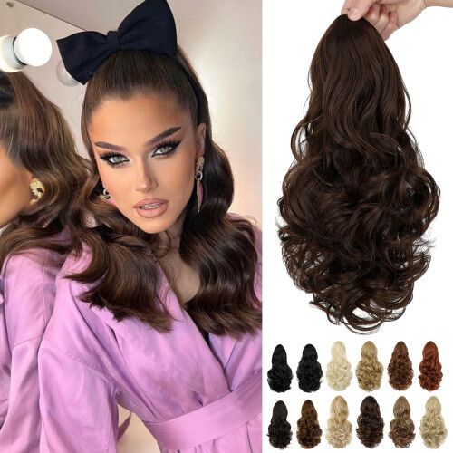 Cephermer Extensin de cola de caballo 15 pulgadas Ponytail de cola de ...