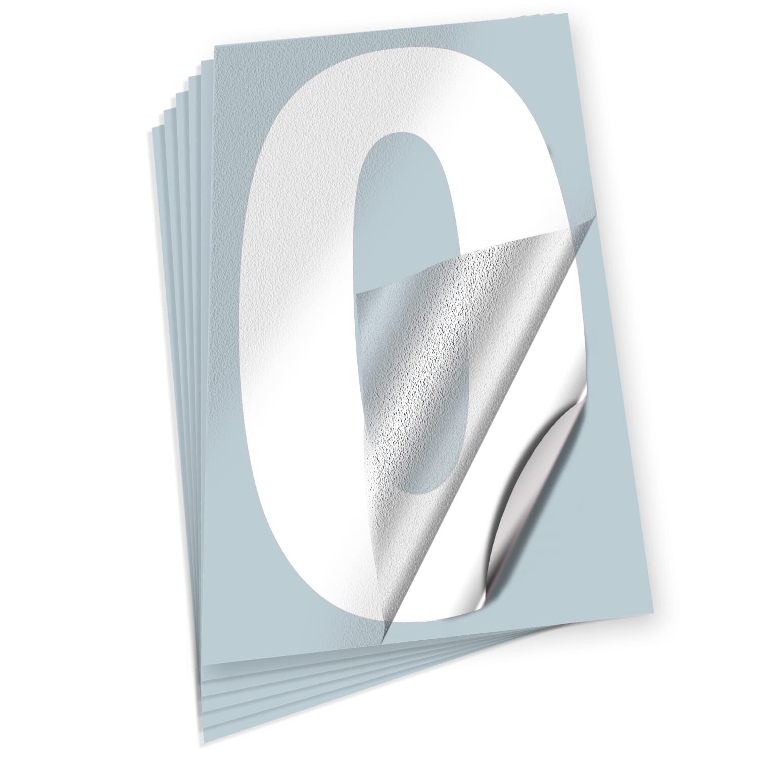 Isyfix White Vinyl Number 0 (zero) Autocollants - 6 pack 10 pouces auto ...