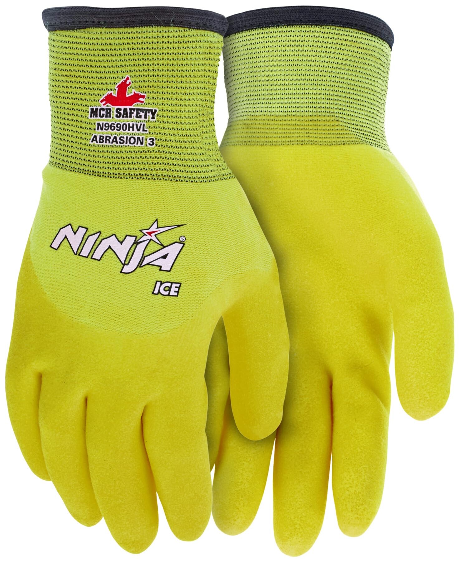 Gants isolants haute visibilité pour temps froid MCR Safety Ninja Ice ...