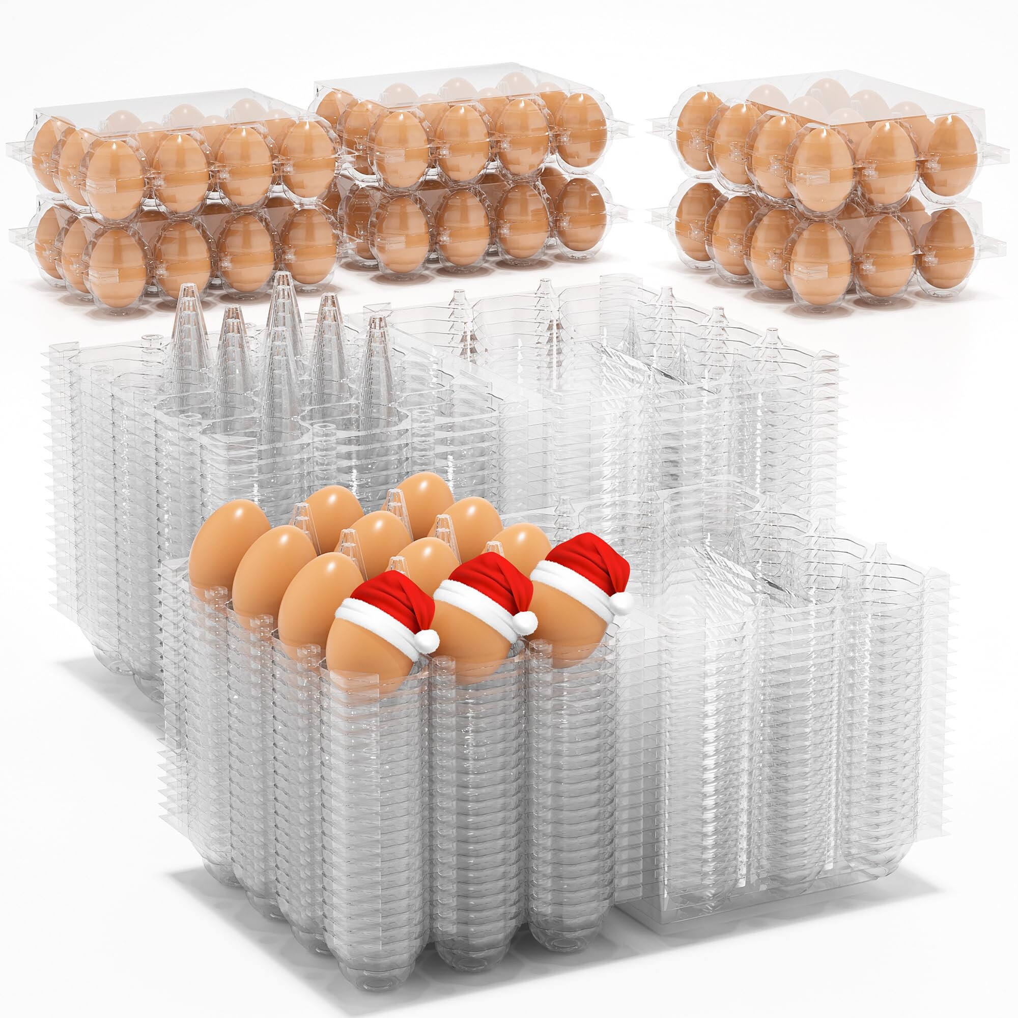 80 Pack Egg Cartons en vrac pas cher 12 Compte clair Cartons d'oeufs ...