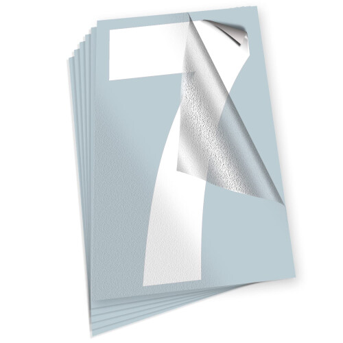iSYFIX White Vinyl Number 7 (Seven) Stickers - 6 Pack 10 inch Self ...