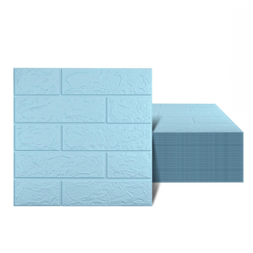 Sodeno 40 PCS Blue 3D Wall Panels 58 sq.feet Coverage Printable ...