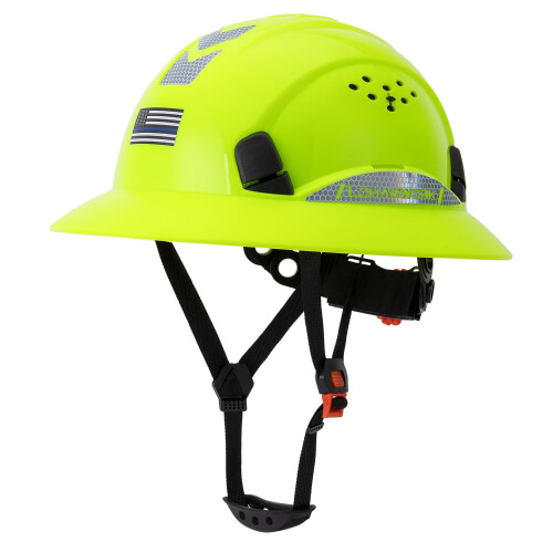 LOHASWORK Full Brim Hard Hat Construction OSHA Approved Vented Hard Hat ...