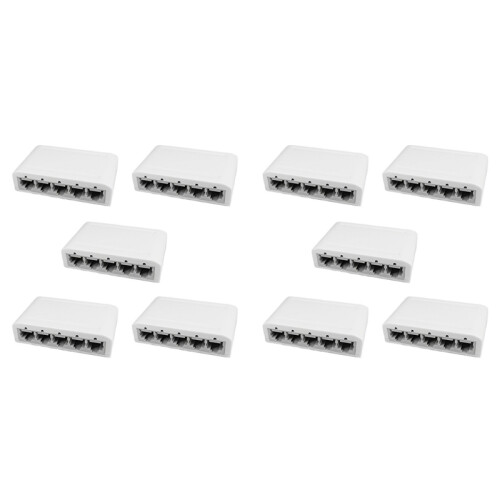 10X Conmutador de Datos 5 Puertos, Concentrador Red, Divisor Ethernet ...