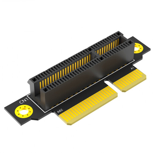 Placa Riser PCI-e 4X 3.0 90 Graus Reversa Macho para Fêmea Servidor 1U ...