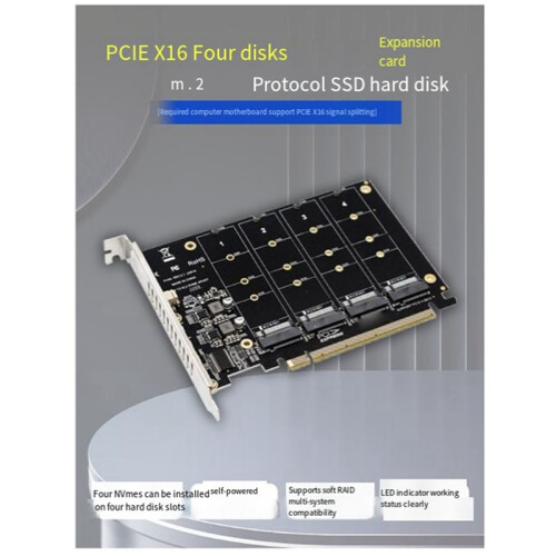 PCIEX16 NVME PCB PH44 4-Disk-Array-Karte PCIE Signal Split Array-Karte on OnBuy