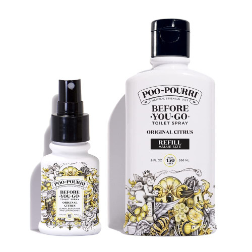 Frasco de recarga Poo-Pourri Original Citrus de 9 onas e garrafa ...