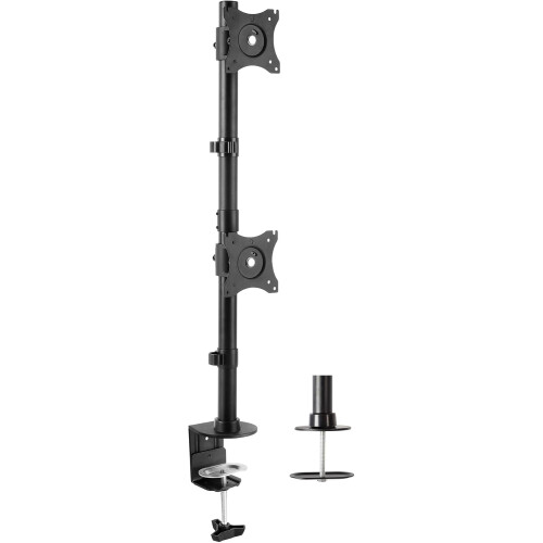 Dual Monitor Desk Mount Stand with Height Adjustment and VESA Plates ...