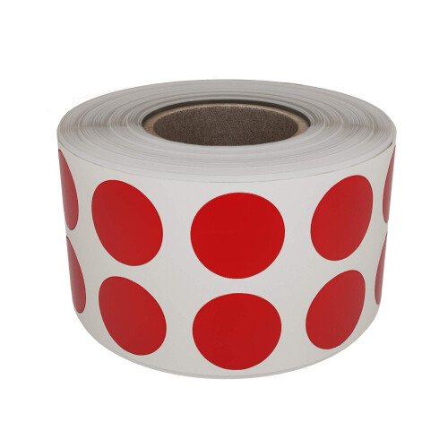 Royal Green Red Dot Stickers for Color Coding on a 1 core roll 1080 ...