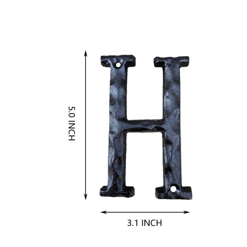 5 Inch High House Letters Solid Cast Iron Home Address Letters Perfect ...
