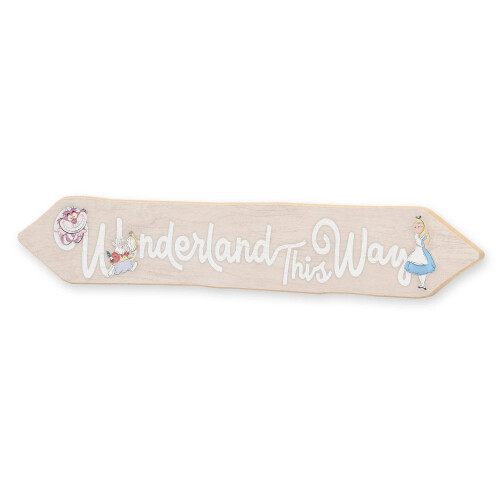 Open Road Brands Disney Alice in Wonderland This Way Arrow Wood Wall ...