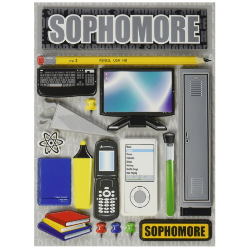 Pegatina tridimensional de calificaci?n de segundo a?o: Recuerdos de la calificaci?n on OnBuy