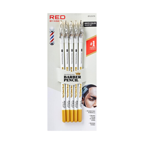 Red by Kiss Barber Pencil with Built-in Sharpener - Edge Razor Trace ...