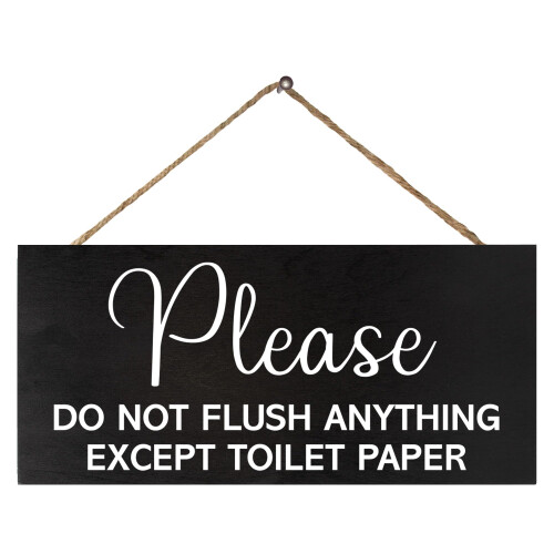 JennyGems Sensitive Plumbing Bathroom Sign Do Not Flush Except Toilet ...