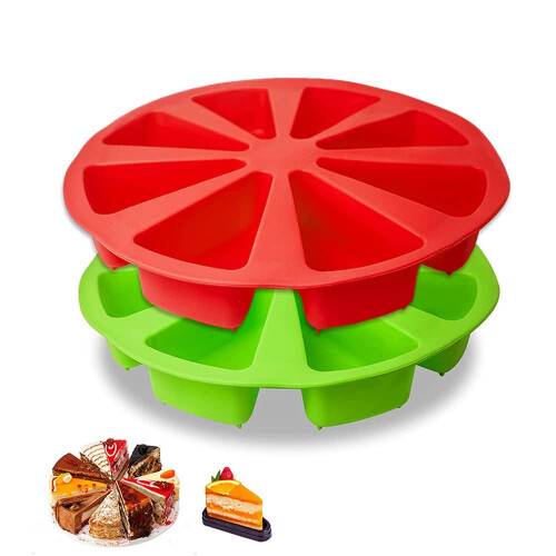 XIZHI Lot de 2 moules de cuisson en silicone pour g teaux triangulaires, 8 cavit s, pour scones ...