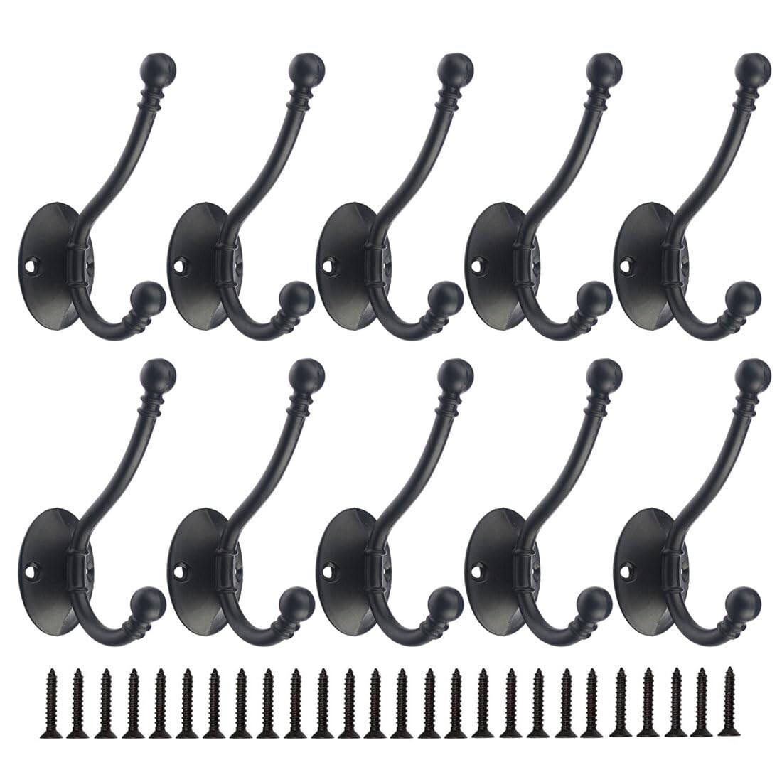 BODINGTAI Rustic Farmhouse Entryway Hooks 10 Pack Decorative Vintage ...