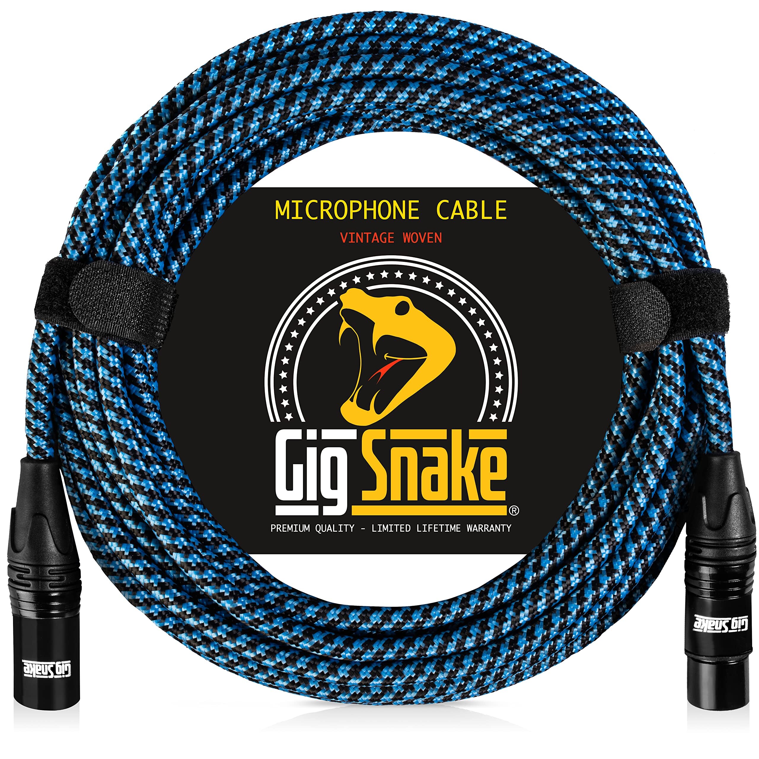 Cable microphone Snake Gig 25 pi - Blue XLR Cable micro male a femelle ...