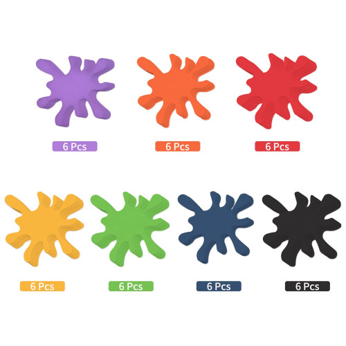 42 Pcs Paint Splatter Cutouts Colorful Art Painting Party Decorations ...