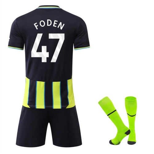 24/25 Away Black And Green Activewear No.47 Foden Football Fans ...