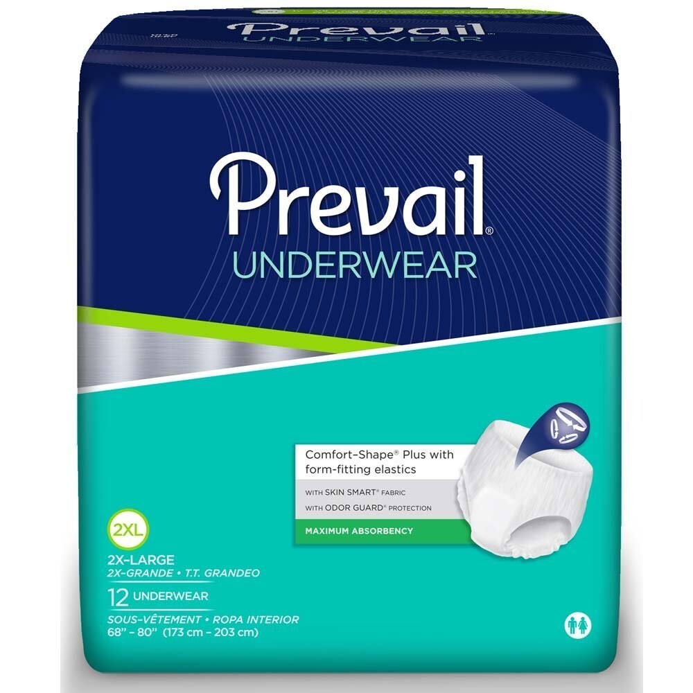 Prevail Maximum Absorbency Underwear, 2X-Large, Case/48 (4/12S) on OnBuy