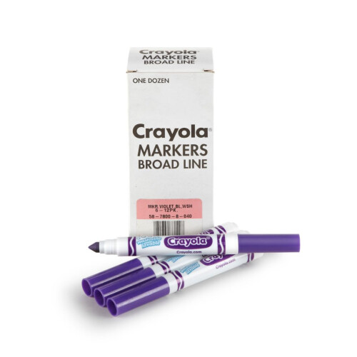 Marcadores lavables Crayola - Violeta/Morado (12 unidades) Marcadores ...