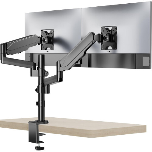 (Premium Dual Gas Spring Desk Mount) Dual Monitor Stand for 13 to 32 ...